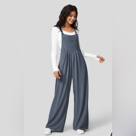 HALARA | Pants & Jumpsuits | Halara Adjustable Waffle Overalls | Poshmark